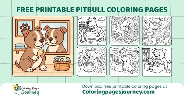 Pitbull Coloring Pages – 25+ Free Printable PDF Sheets