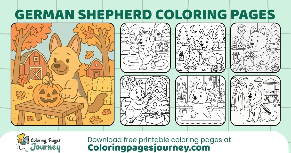 With Free German Shepherd Coloring Pages, Easily Add Fun To Coloring Time