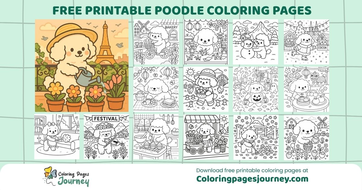 Easily Unleash the Fun with Free Poodle Coloring Pages to Print