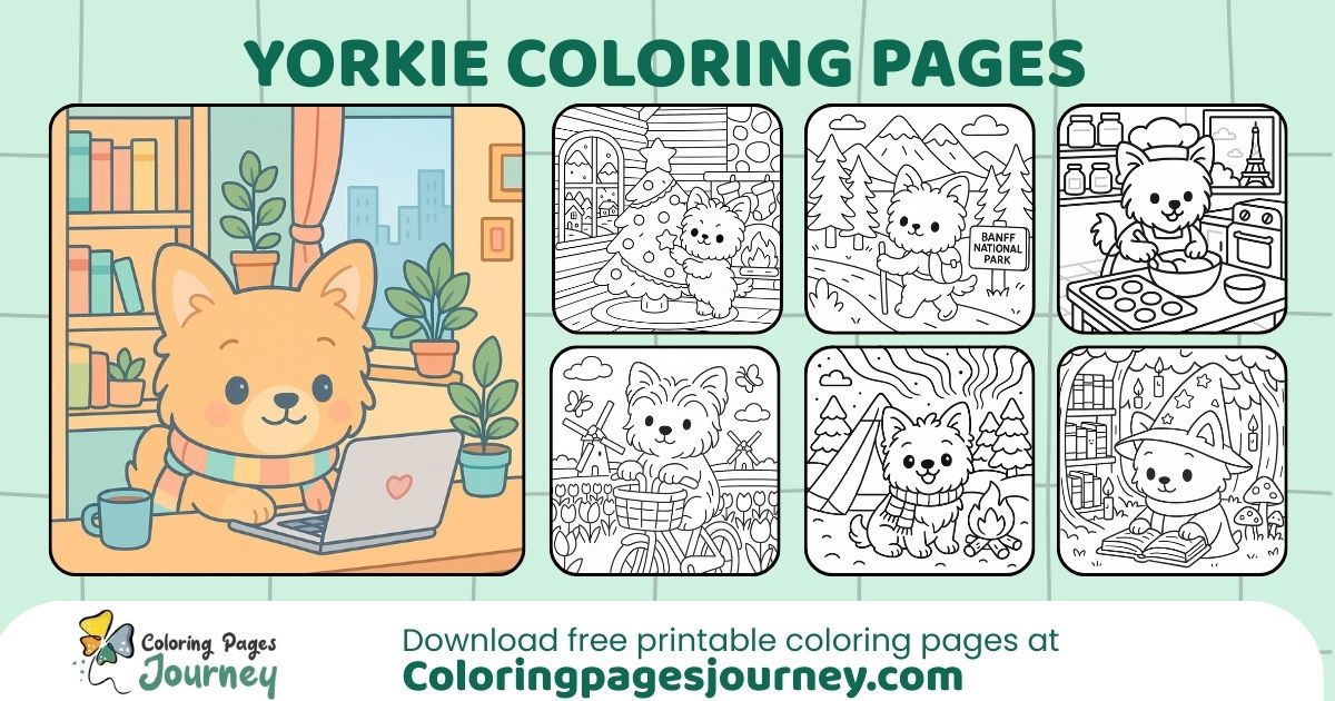 Easily Spark Pure Joy With Free Yorkie Coloring Pages