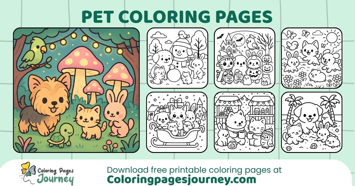 Pet Coloring Pages - 50+ Free Printable PDF Sheets