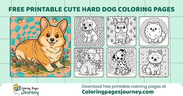 Cute Hard Dog Coloring Pages — 15+ Free Printable PDF Sheets