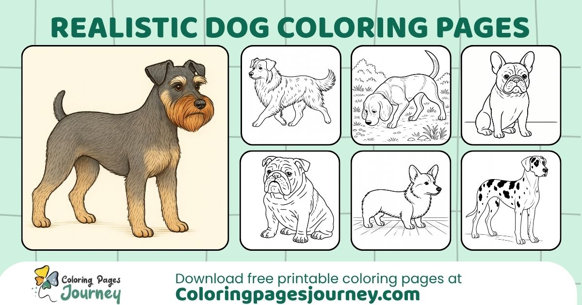 Realistic Dog Coloring Pages — 15+ Free Printable PDF Sheets